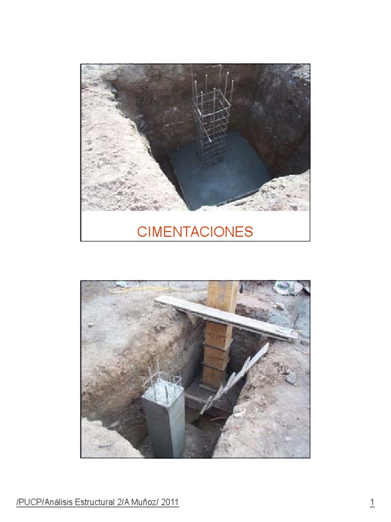 CIMENTACIONES (Pucp) | PDF | Física Aplicada e Interdisciplinaria | Ingeniería estructural