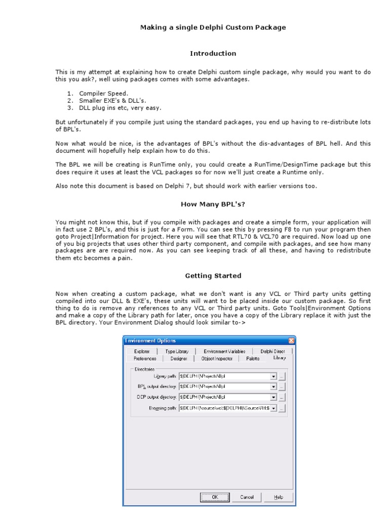 Making A Single Delphi Custom Package Pdf Library Computing
