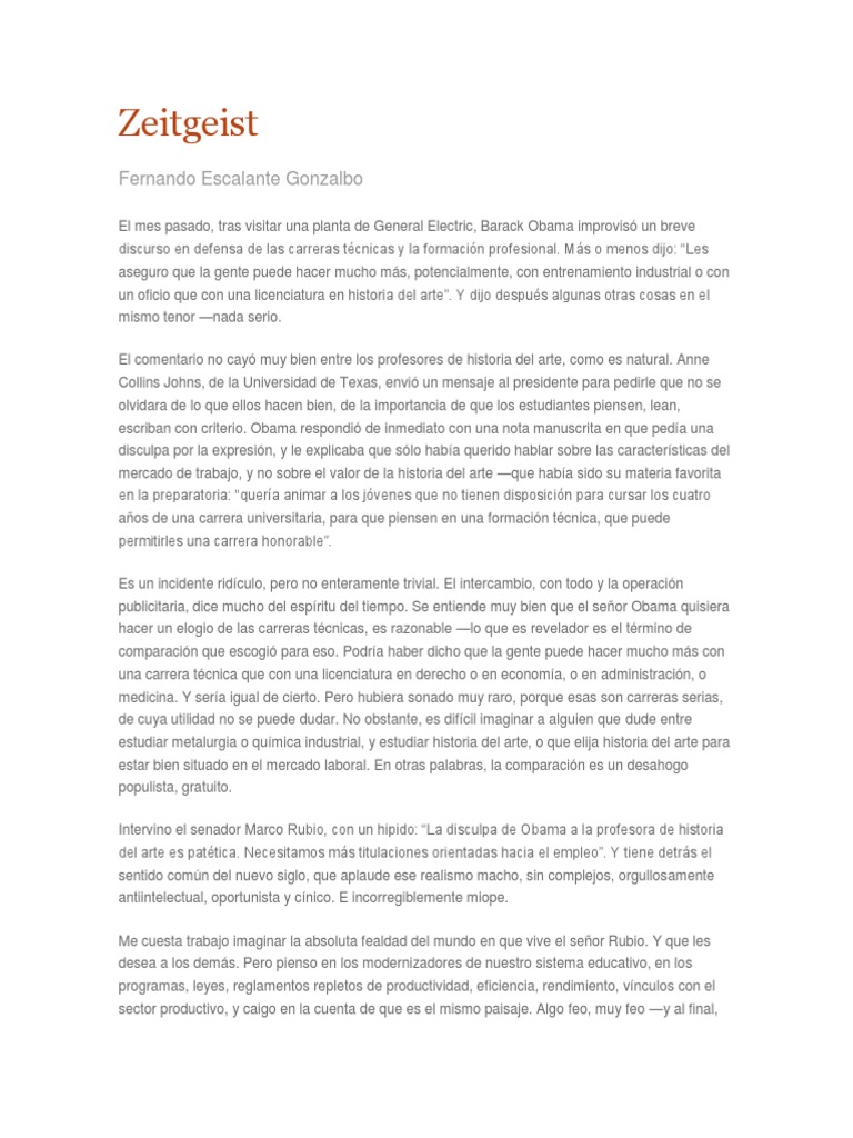 FEG - Zeitgeist | PDF | Barack Obama