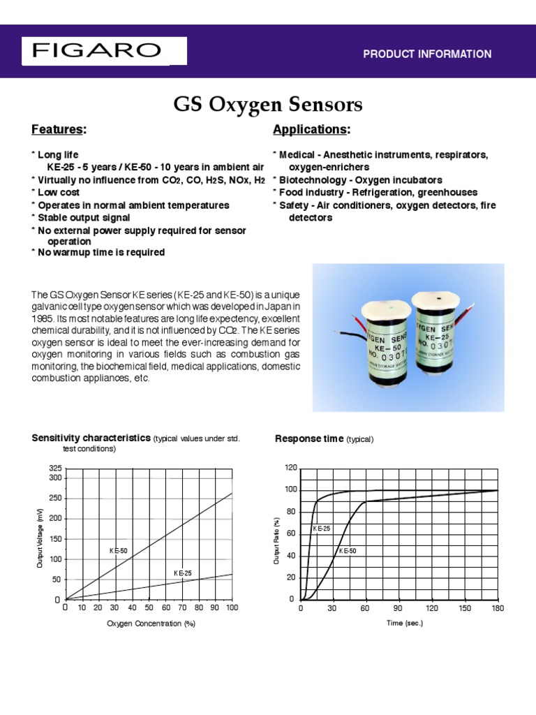 Ke Product Info 0803 | PDF | Oxygen | Sensor