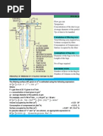 Cyclone Design Calculation Tool Simplified | PDF | Applied And ...
