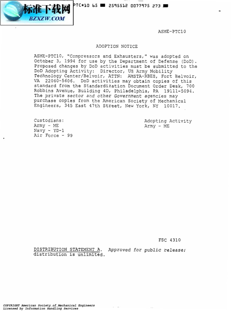 Asme PTC 10 | PDF | Fluid Dynamics | Gases