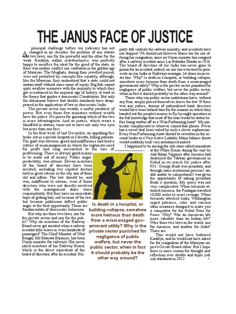 The Janus Face of Justice: SAURABHSINGH/www - Indiatodayimages.cc | PDF ...