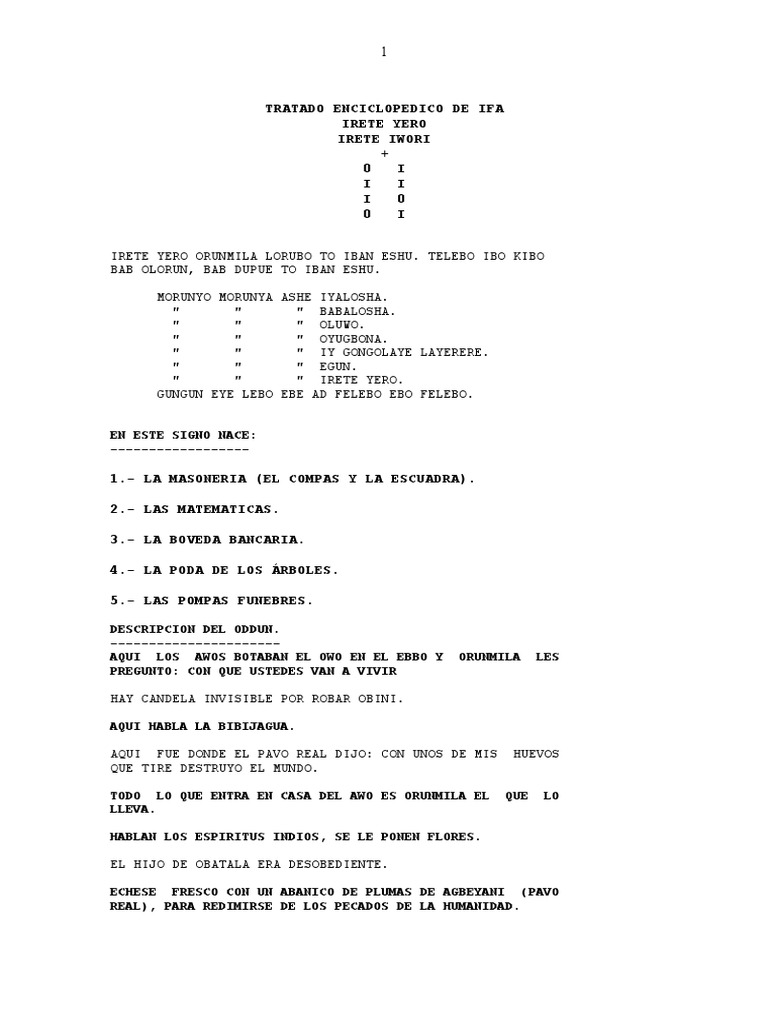 Irete Yero Iwori | PDF