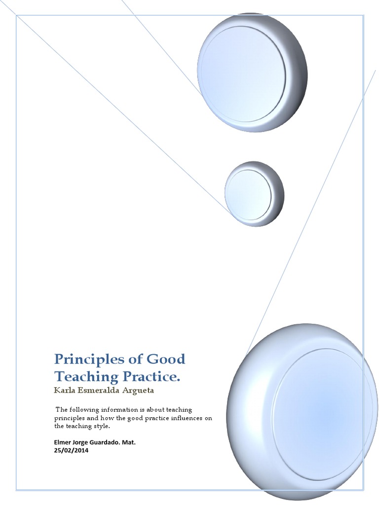 Principles of Good Teaching Practice Tp1 | PDF | Learning | Teachers