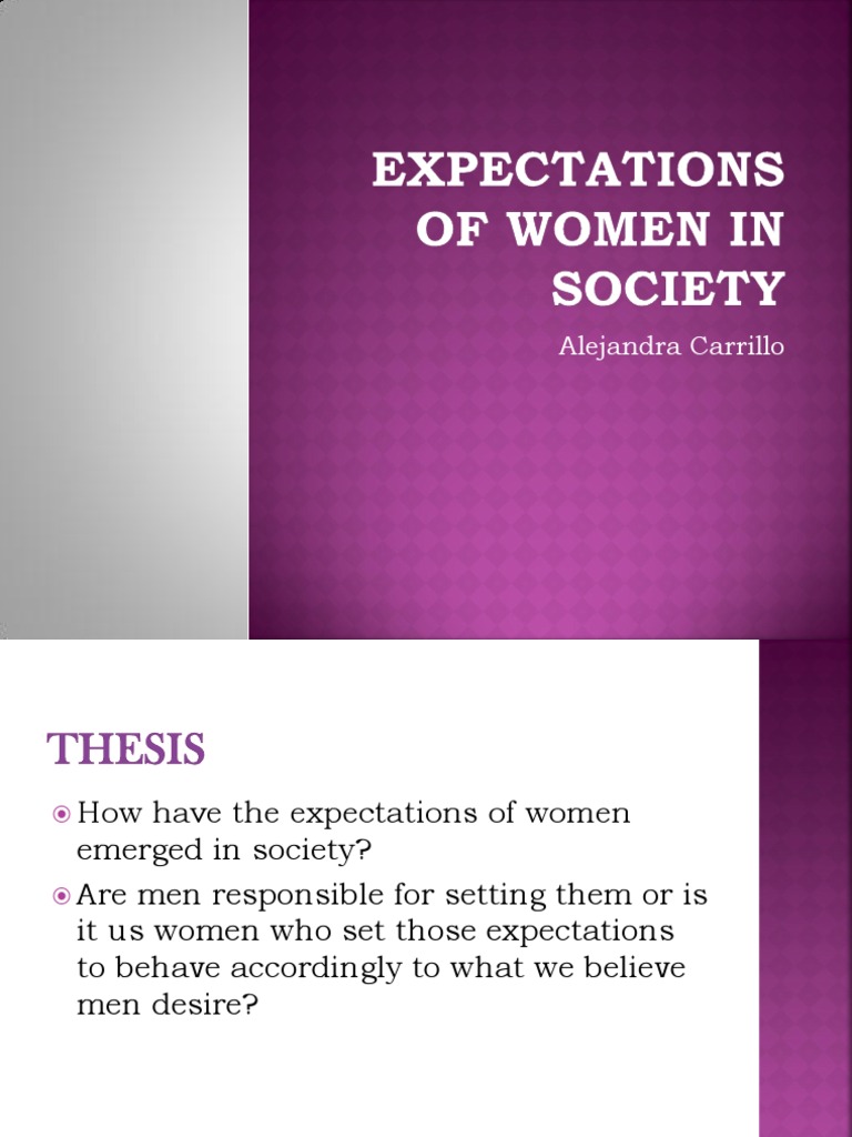Women's Expectations in Society | PDF | Sexual Emotions | Mammalian ...