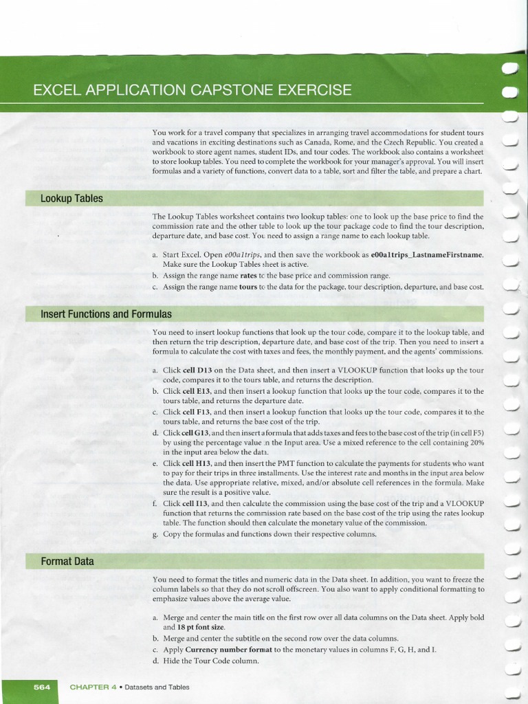 Excel Xapplication Capstone Exercise001 | PDF | Microsoft Excel | Computing