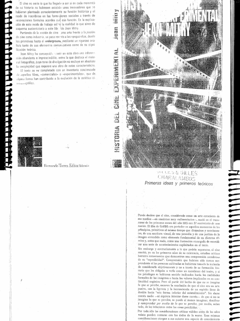MITRY, Jean, Historia Del Cine Experimental | PDF