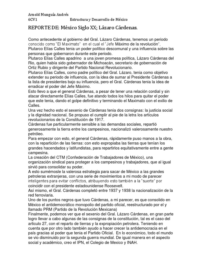 Cárdenas y la Revolución Mexicana: Reparto de tierras, nacionalización ...