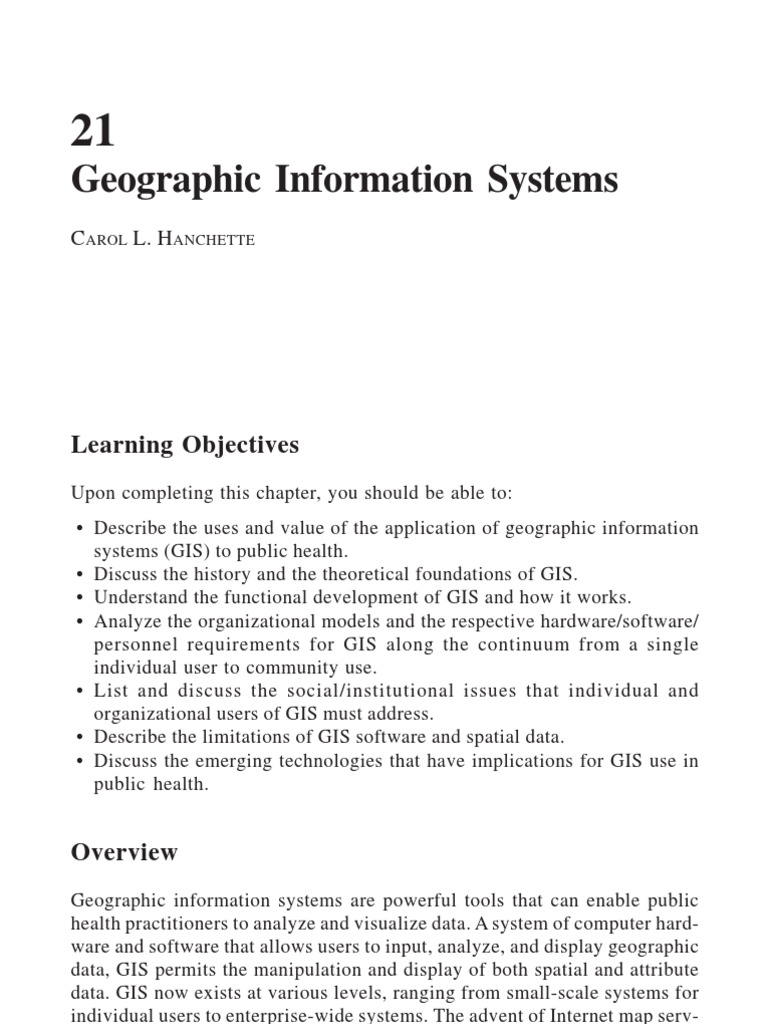 Geographic Information Systems | PDF | Geographic Information System ...