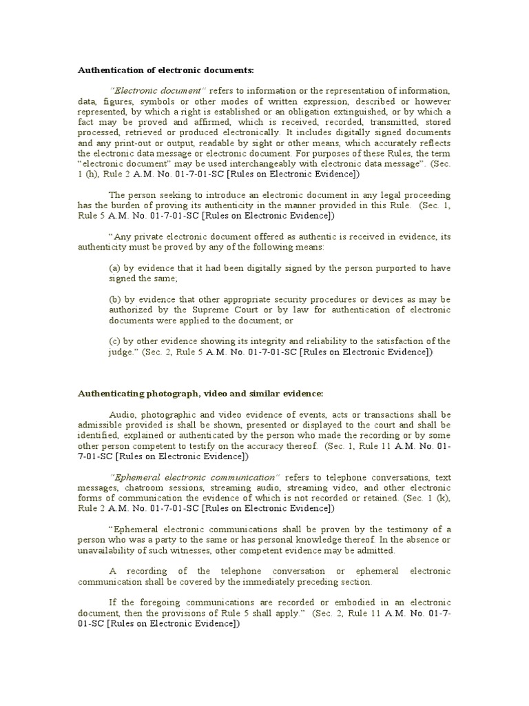 Authentication of E-Mails (Electronic Document) | PDF | Evidence ...