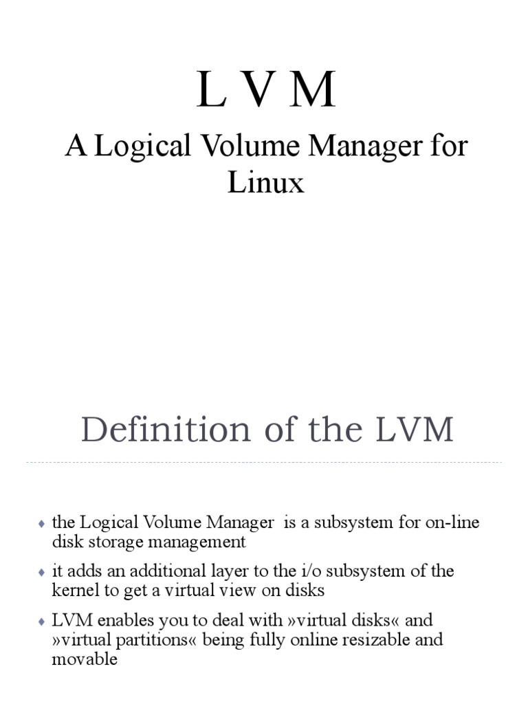 LVM | PDF | Computer Architecture | Software