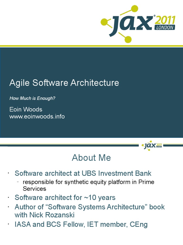 Agile Software Architecture | PDF | Software Architecture | Software