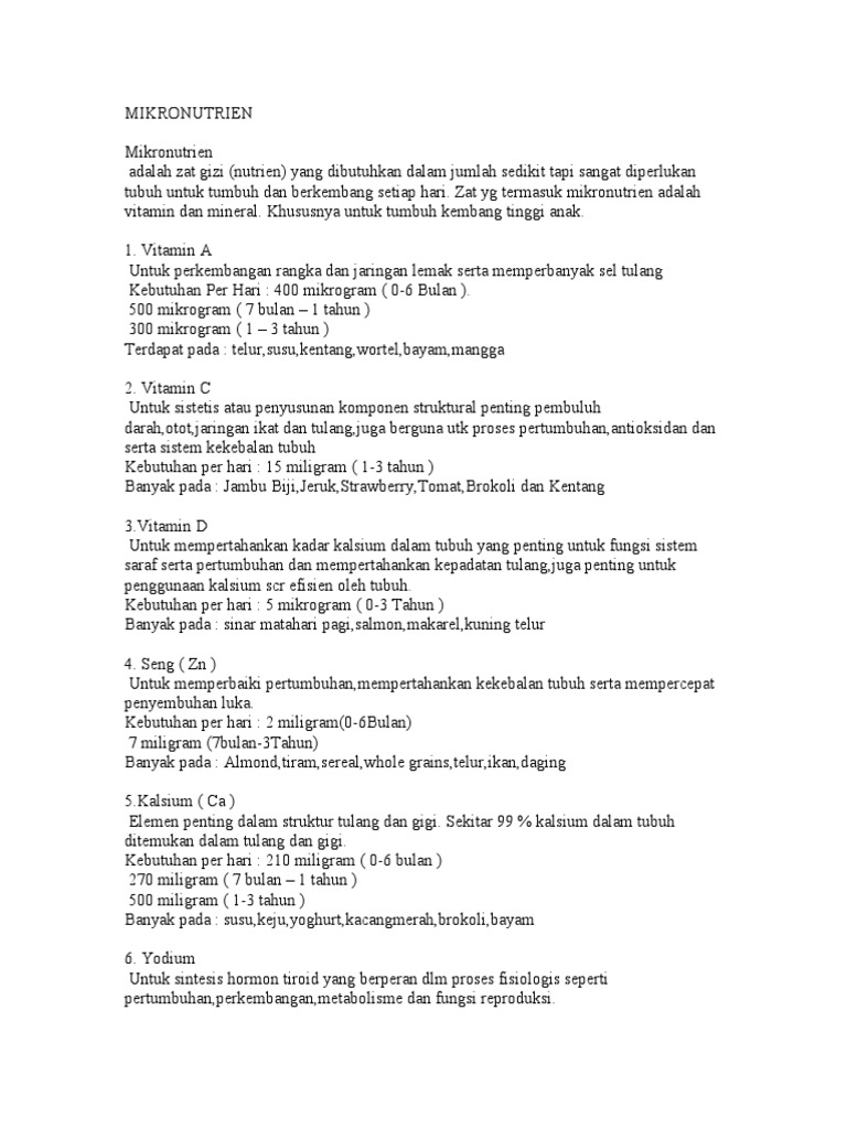 Mikronutrien | PDF