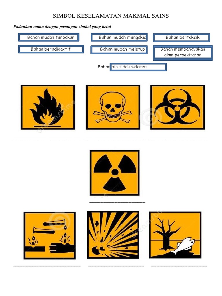 Simbol Keselamatan Makmal Sains | PDF