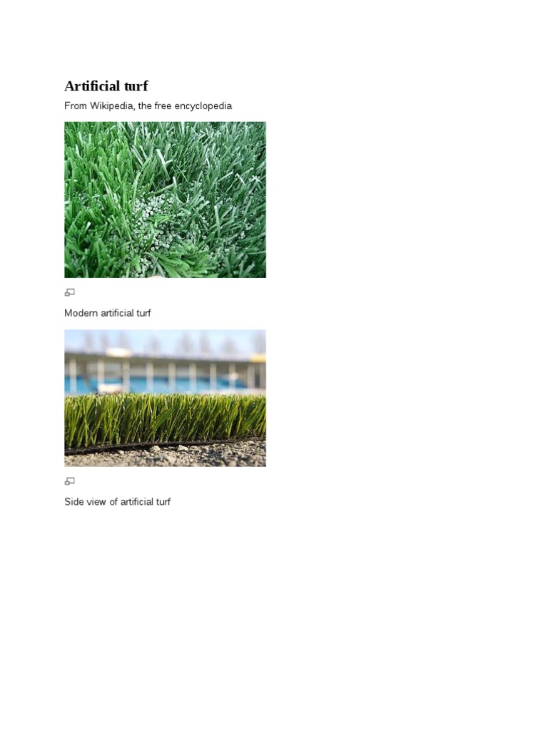 Artificial Turf: Uses, Benefits, and History | PDF