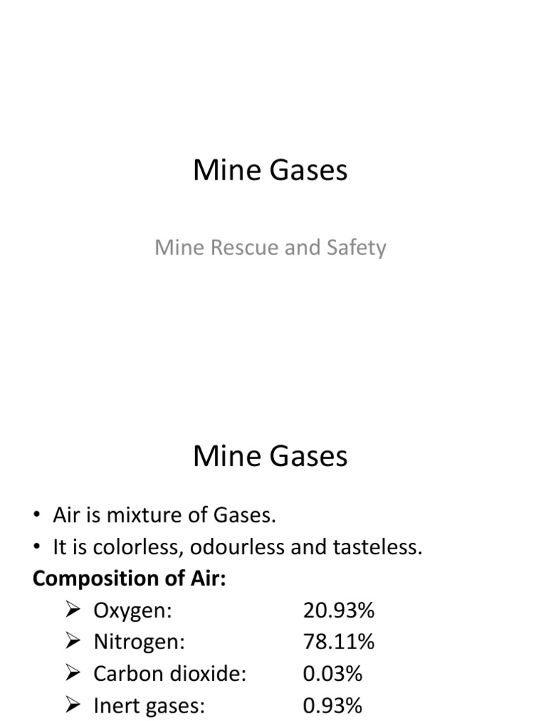 Mine Gases: Mine Rescue and Safety | PDF | Carbon Dioxide | Hemoglobin