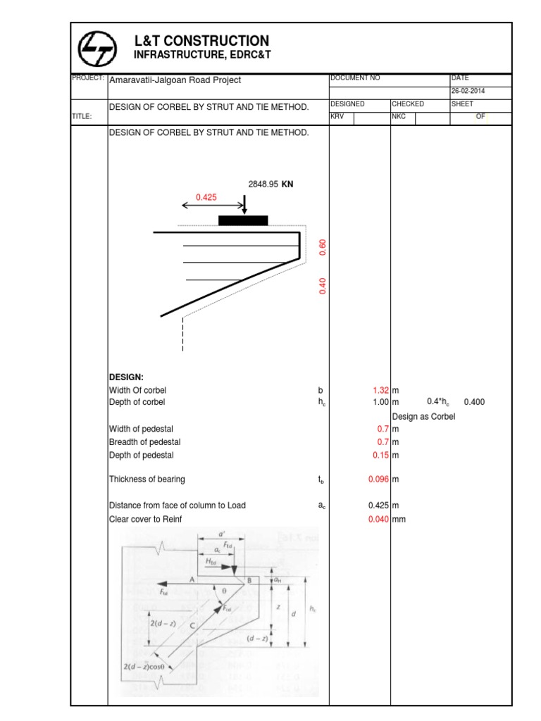 Corbel S&T | PDF | Civil Engineering | Architectural Design