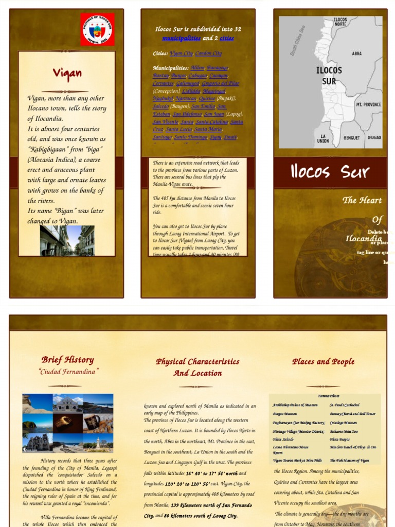 Ilocos Sur Brochure | PDF | Earth Sciences | Philippines
