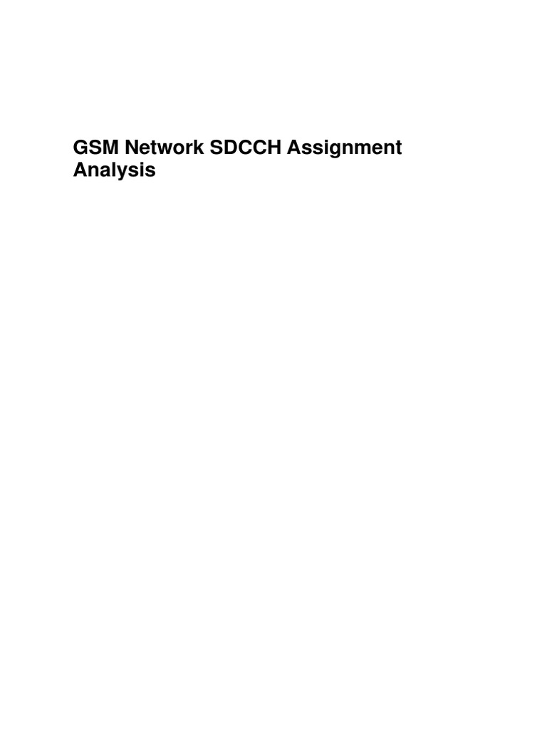 GSM SDCCH Assignment Failure Guide | PDF | Electromagnetic Interference ...