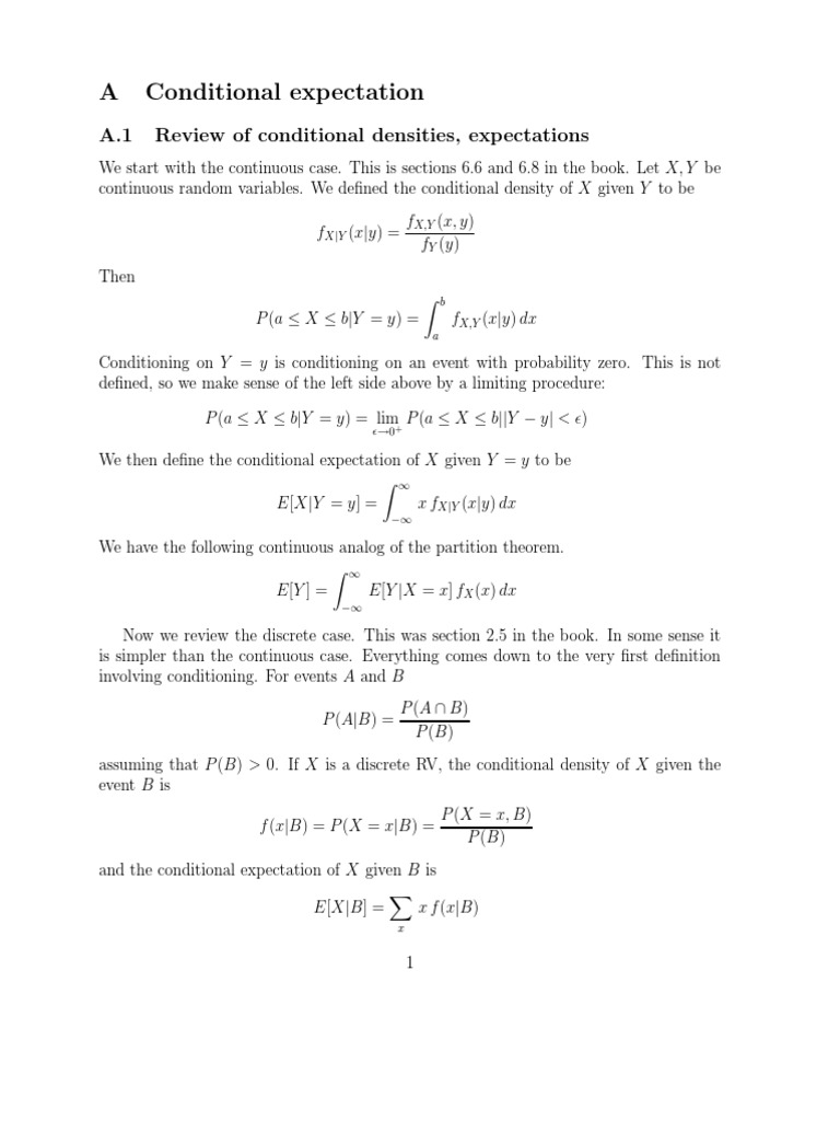 Conditional Efgfdgxpectation Solution | PDF | Expected Value ...