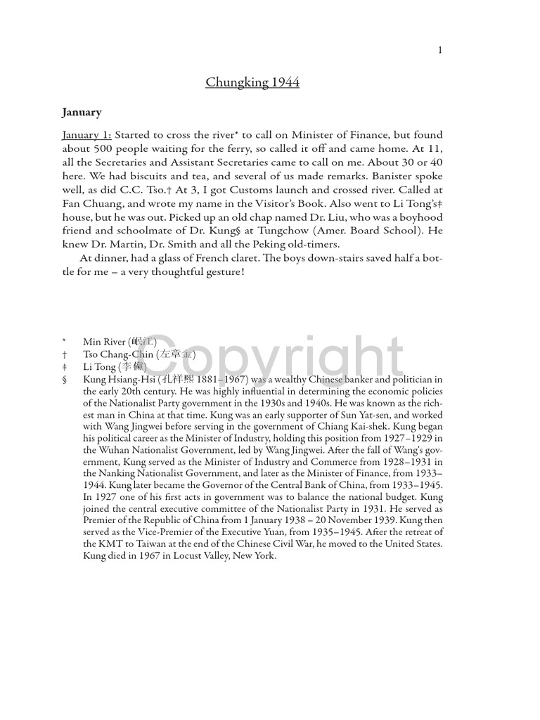 Sample Pages From The Chinese Journals of L K Little, 1943-54 | PDF ...