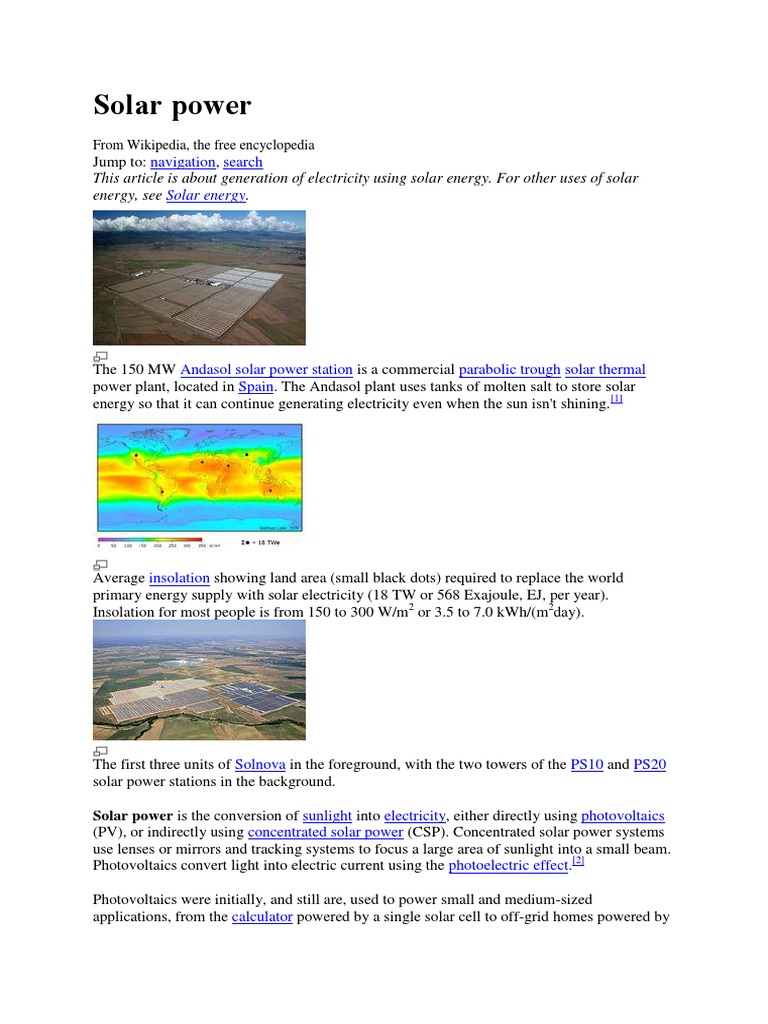 Solar Power Plant | PDF | Solar Power | Solar Energy