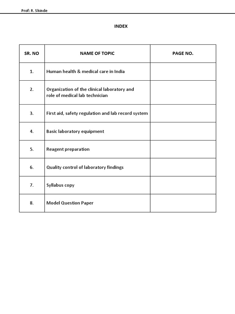 Notes | Medical Laboratory | Pathology