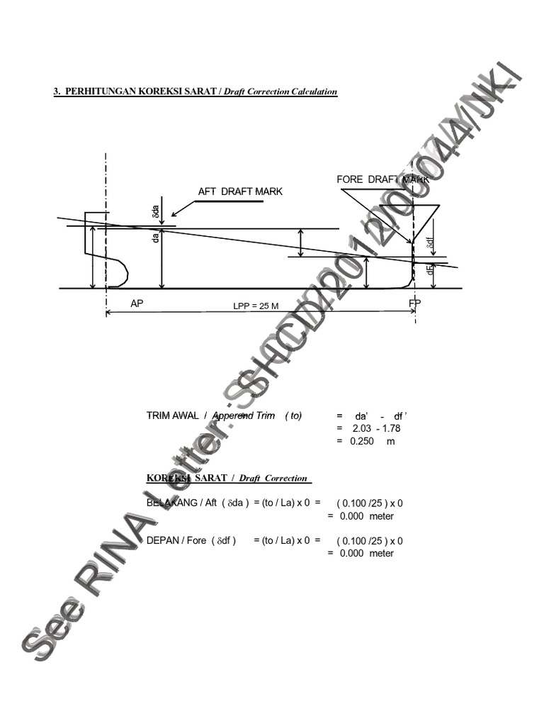 Inclining Test Result | PDF | Science & Mathematics