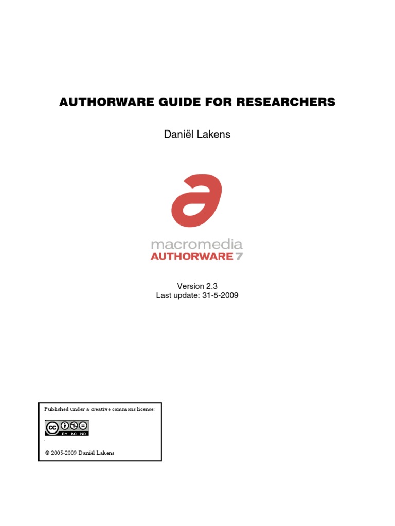 Authorware Programming Guide For Reseachers - 2nd Edition | PDF | Icon ...