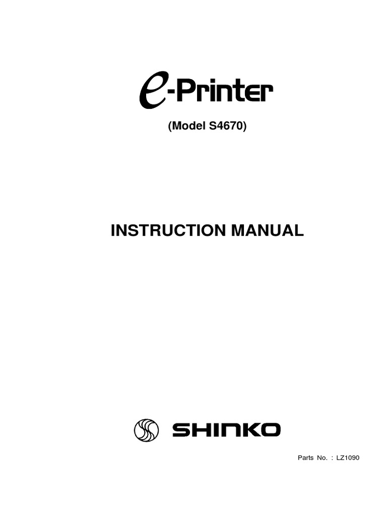 s4670 Eprinter Instruction Manual | PDF | Electrical Connector | Printer (Computing)