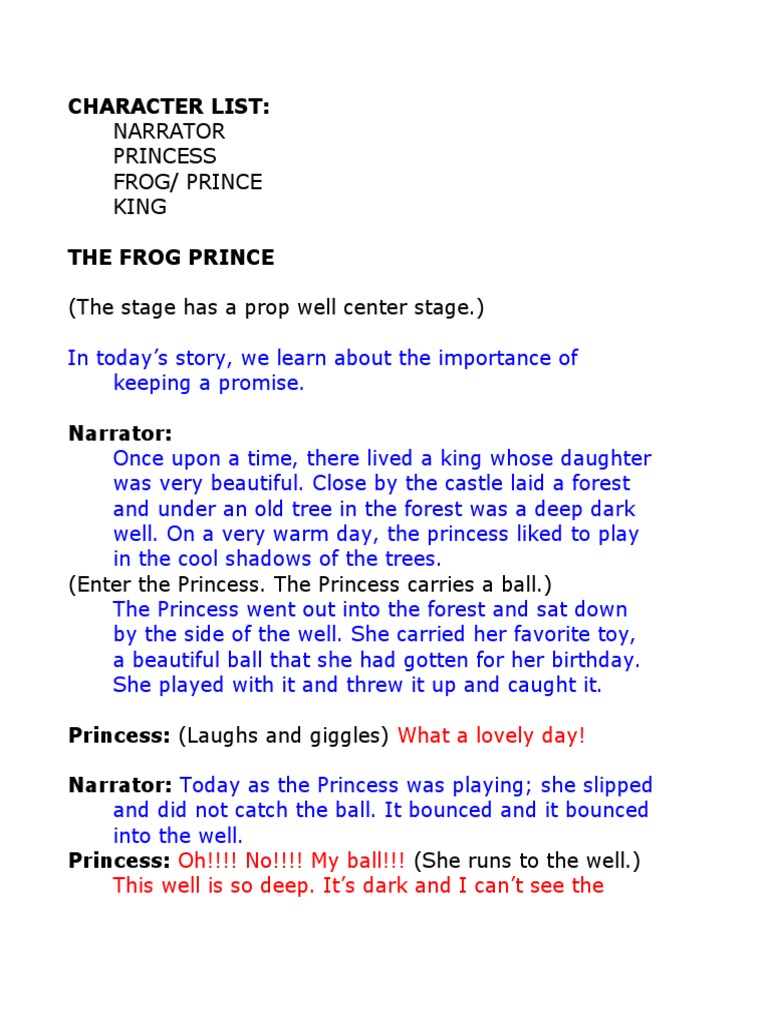 Script The Frog Prince | PDF | Nature