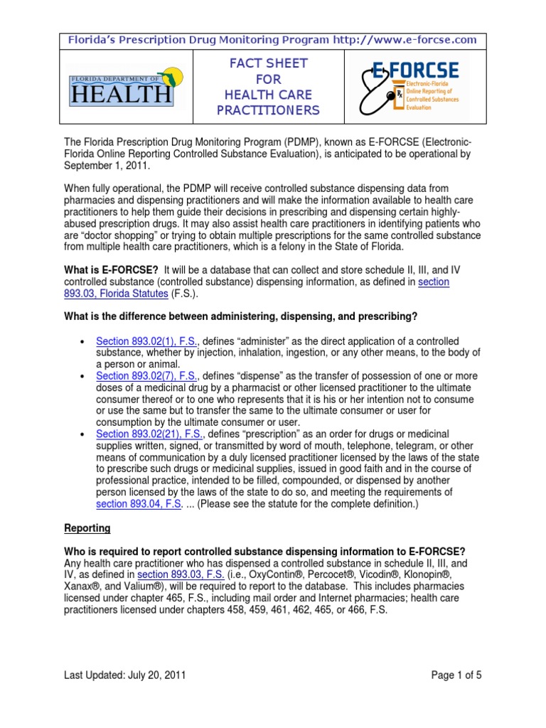 Fact Sheet-Health Care Practitioners | PDF | Medical Prescription ...