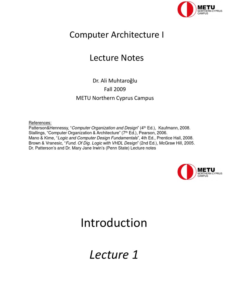 Computer Architecture I Lecture Presentation 1 | Download Free PDF | Cpu Cache | Central ...