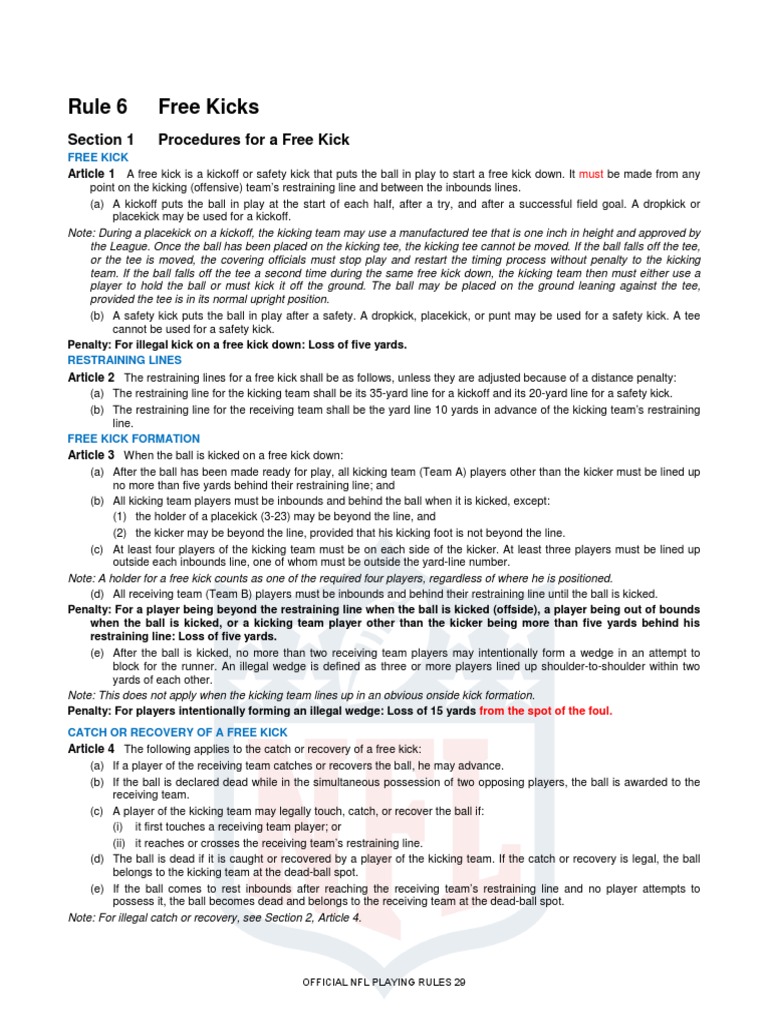 9 2012 Free Kicks | PDF | American Football | Sports