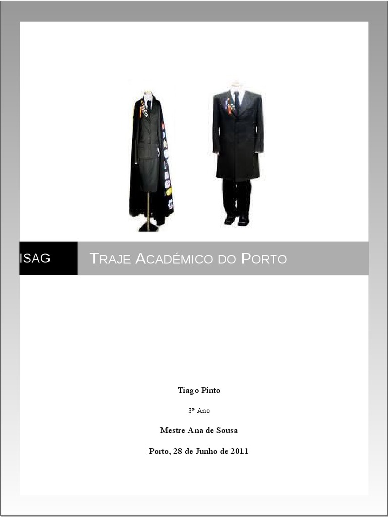 Traje Académico Do Porto | PDF | Roupas | Formação complementar