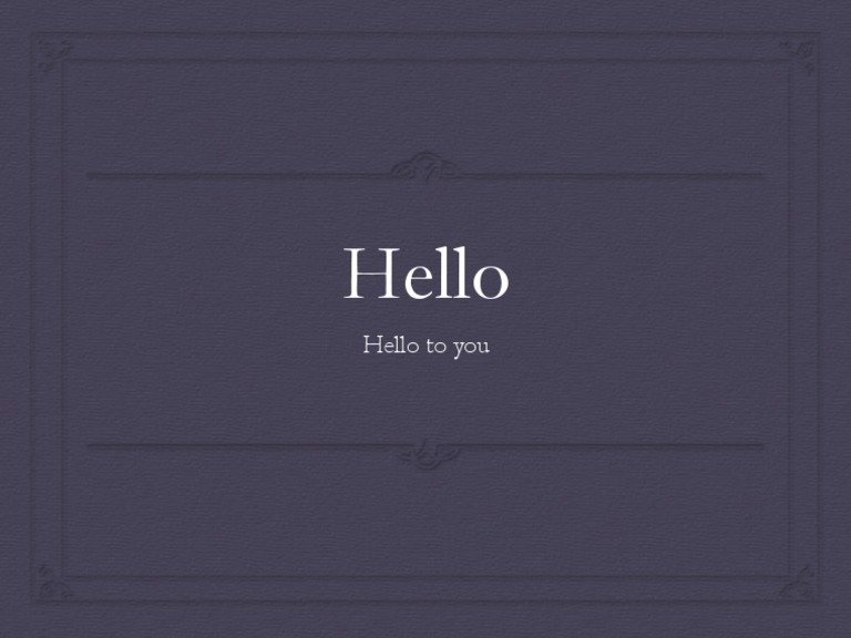 Hello | PDF