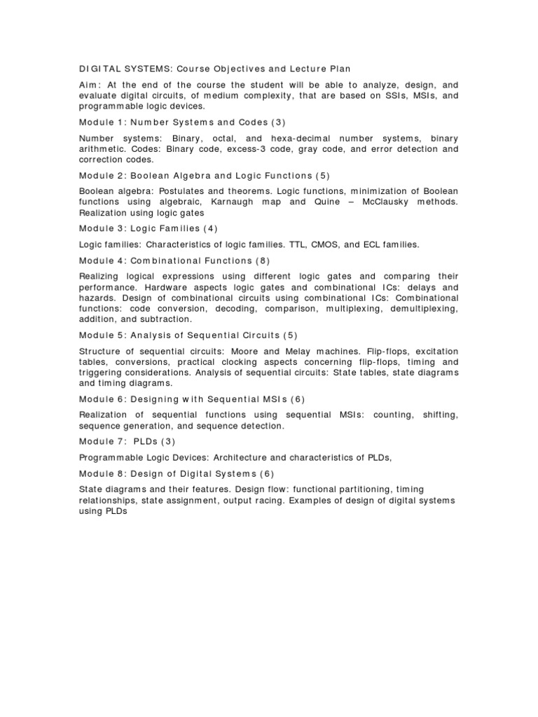 Digital Systems | PDF | Electronic Circuits | Integrated Circuit