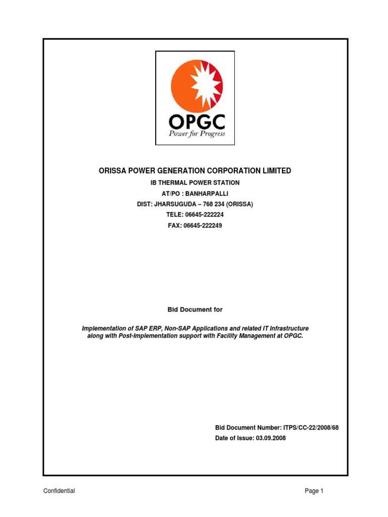 OPGC ERP Implementation | PDF | Sap Se | Information Technology Management
