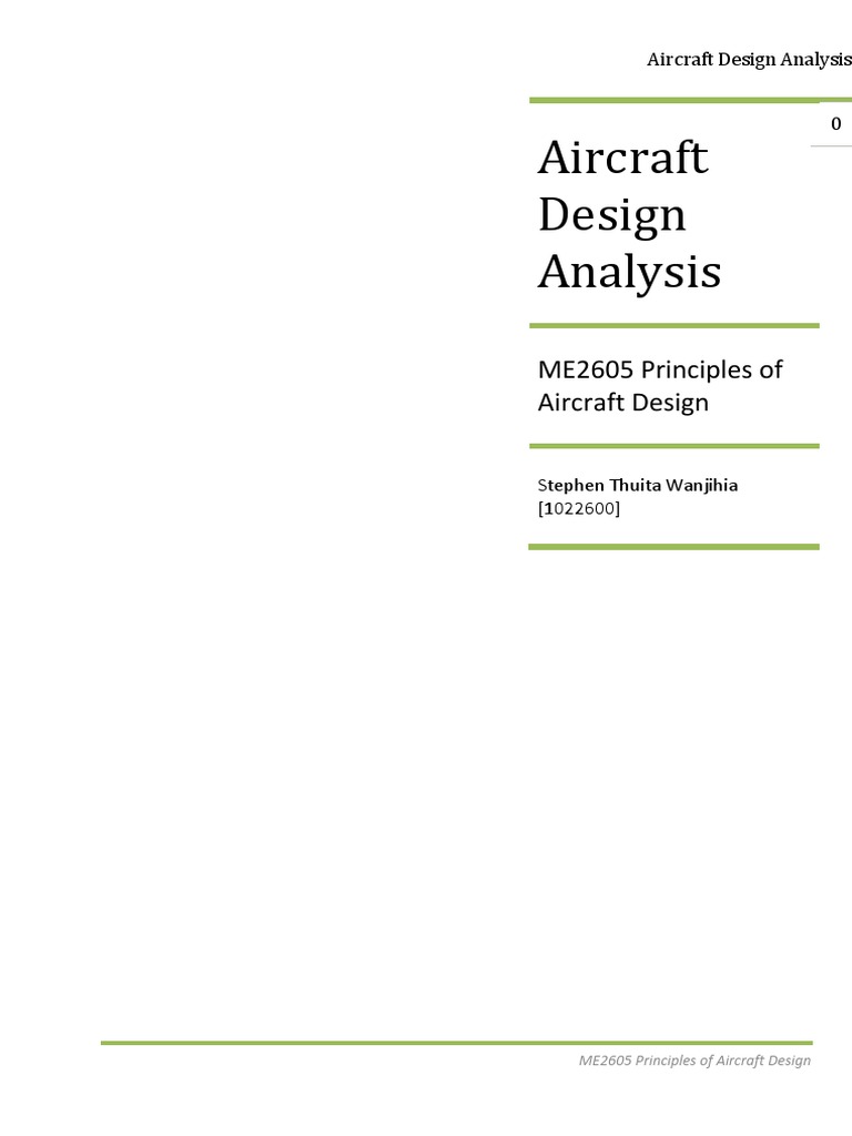 Aircraft Design Analysis | PDF | Unmanned Aerial Vehicle | Aircraft
