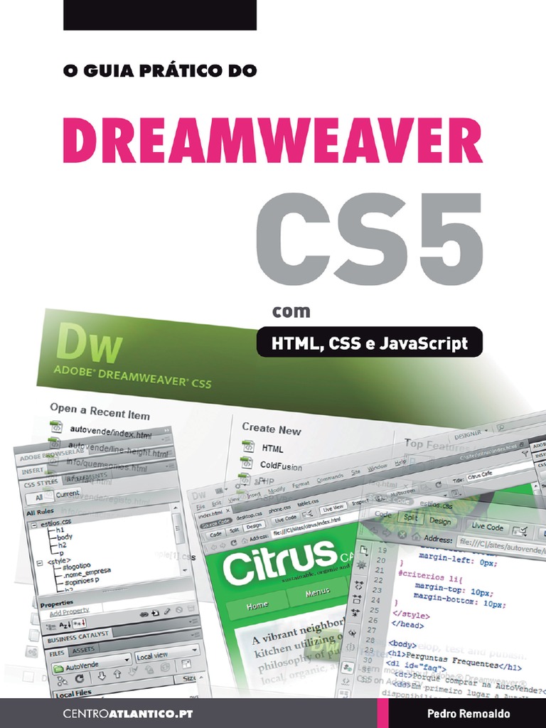 O Guia Prático Do Dreamweaver Cs5 Com Html Css E Javascript Pdf Adobe Dreamweaver Xhtml