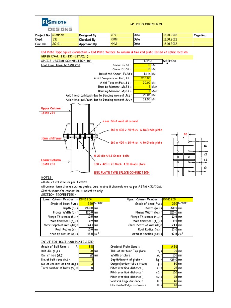 Lecture 13-Design Of Column Splice As Per IS 800 (2007), 58% OFF