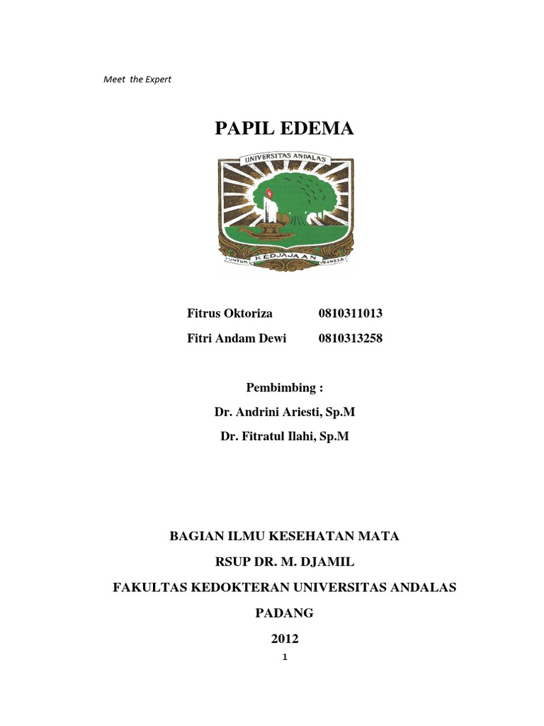 Papil Edema: Definisi dan Klasifikasi | PDF