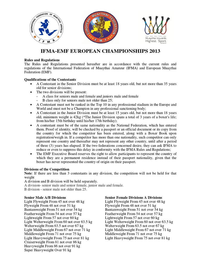 EC 2013 Rules and Regulations | PDF | Combat Sports | Sports