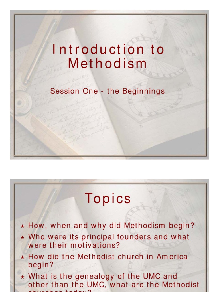 Intro Methodism 1-Beginnings | PDF | Methodism | Religious Organizations