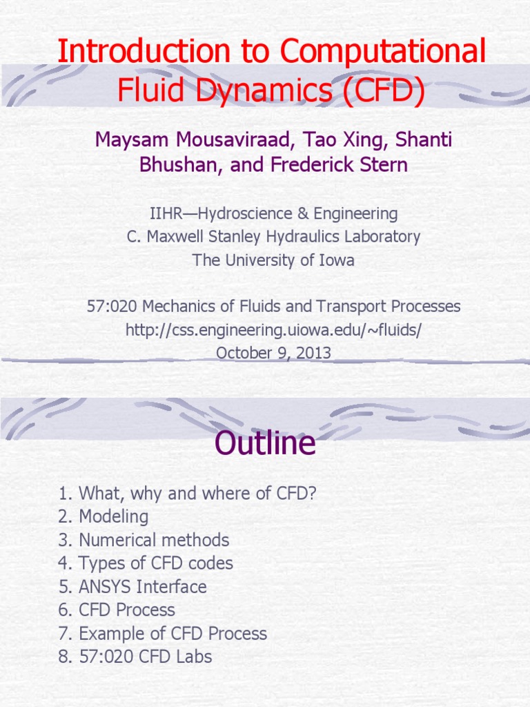 CFD Lecture (Introduction to CFD)-2013 | Computational Fluid Dynamics ...