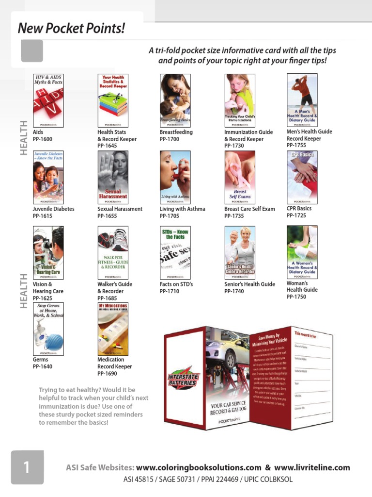 Bookmarks, Coloring Books, Health Pamphlets | PDF