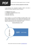 Ejemplos de Oraciones Con Can y Can't | PDF | Verbo | Asunto (gramática)
