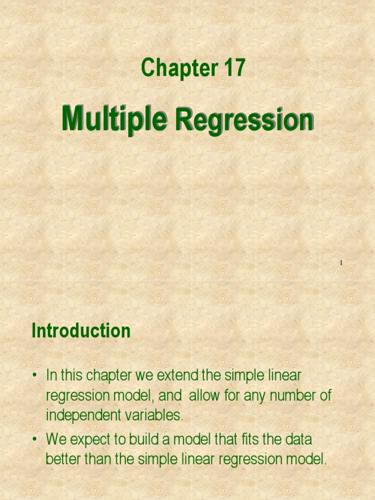 Ch18 Multiple Regression | PDF | Errors And Residuals | Coefficient Of Determination
