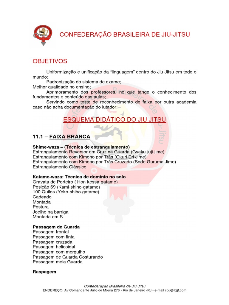Esquema Didático Do Jiu Jitsu | PDF | Jiu-jitsu brasileiro | Grappling